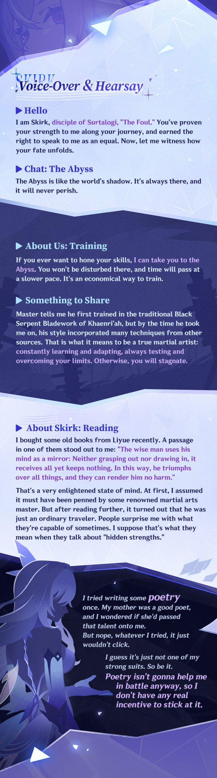 Character Introduction — "Void Star" Skirk