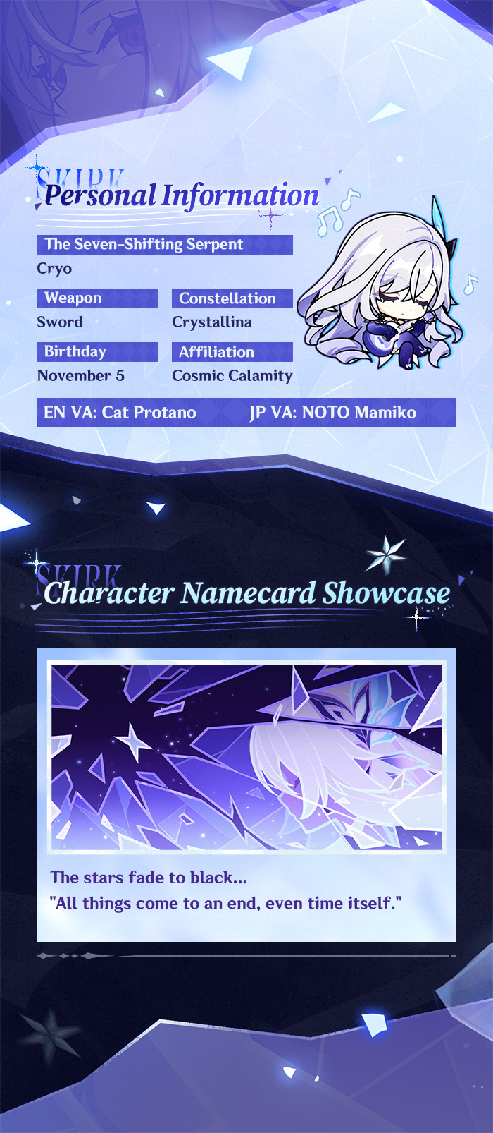 Character Introduction — "Void Star" Skirk