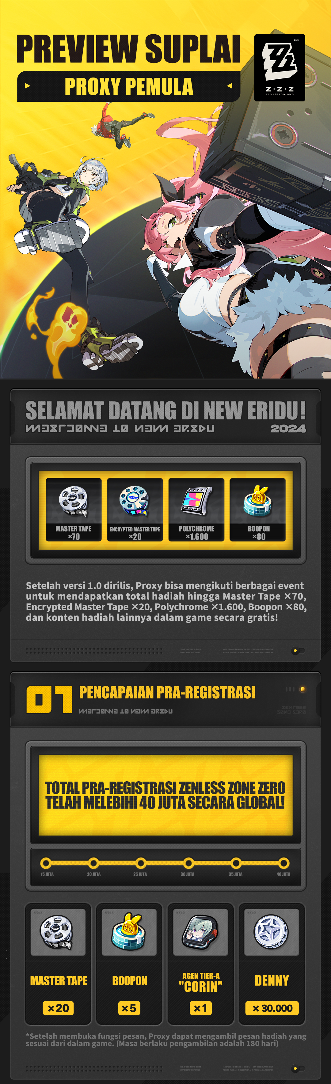 Zenless Zone Zero - Preview Suplai Proxy Pemula | Situs Resmi Zenless Zone Zero