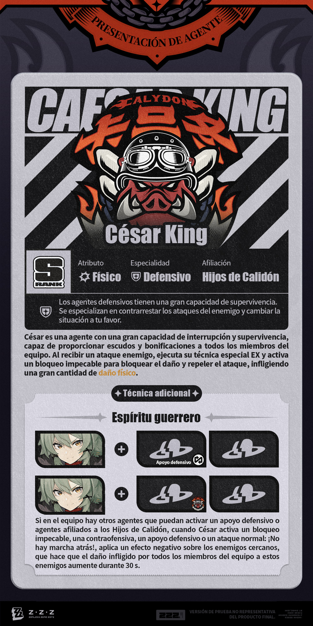 Mecánicas de agente: César | Web Oficial de «Zenless Zone Zero»