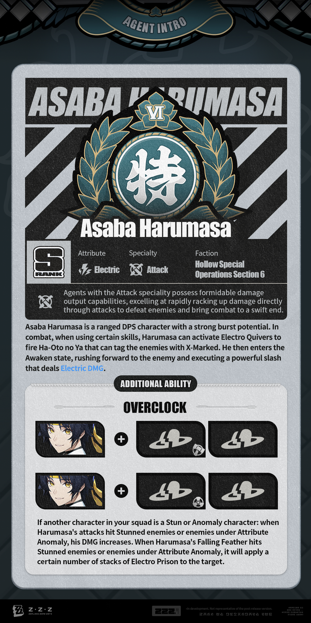 Agent Gameplay Details: Asaba Harumasa | Zenless Zone Zero Official Site