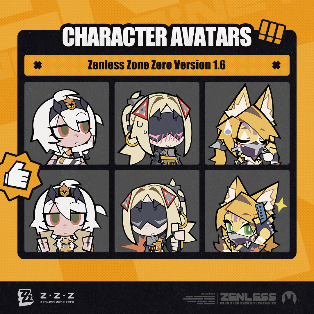 Zenless Zone Zero Version 1.6 Character Avatars | Zenless Zone Zero ...