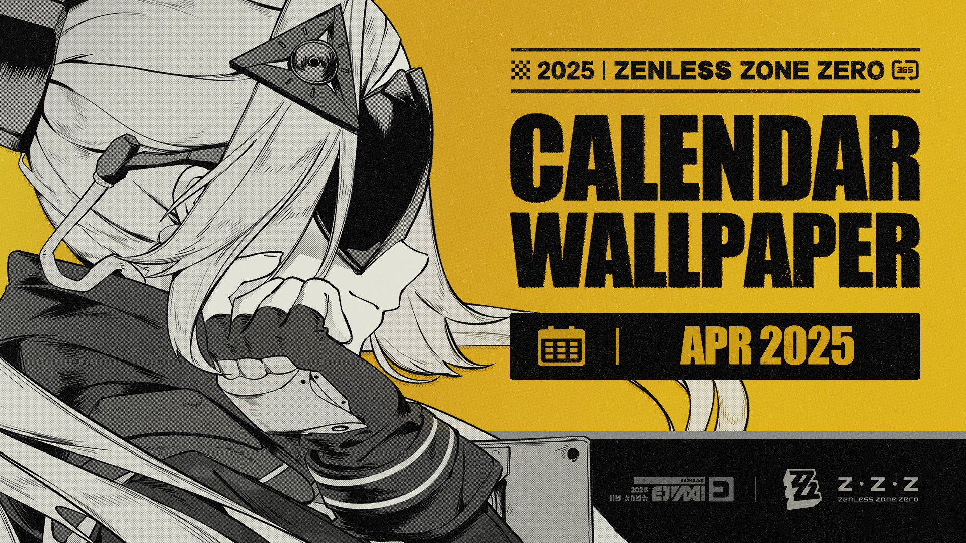 ZZZ Apr 2025 Calendar Wallpaper | Zenless Zone Zero Official Site