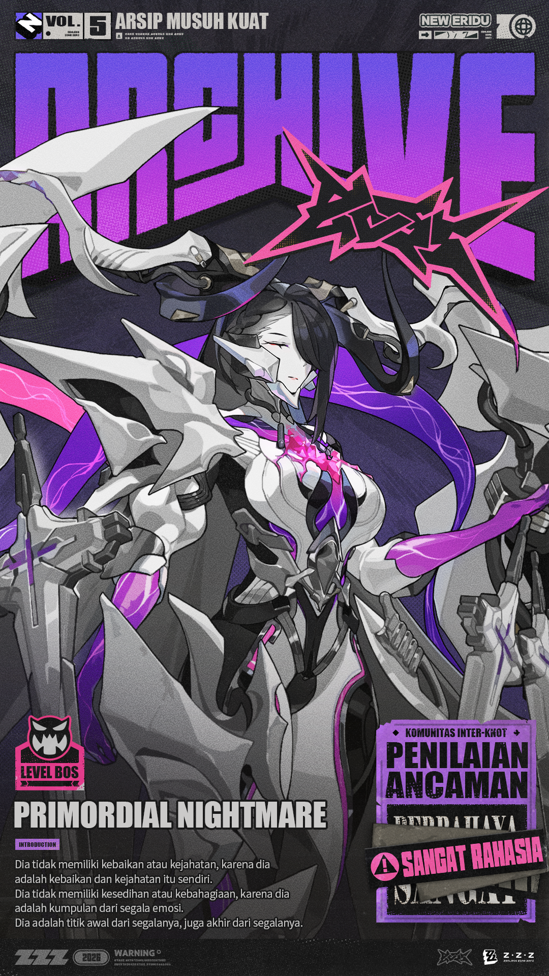 Arsip Musuh Kuat | Primordial Nightmare | Situs Resmi Zenless Zone Zero
