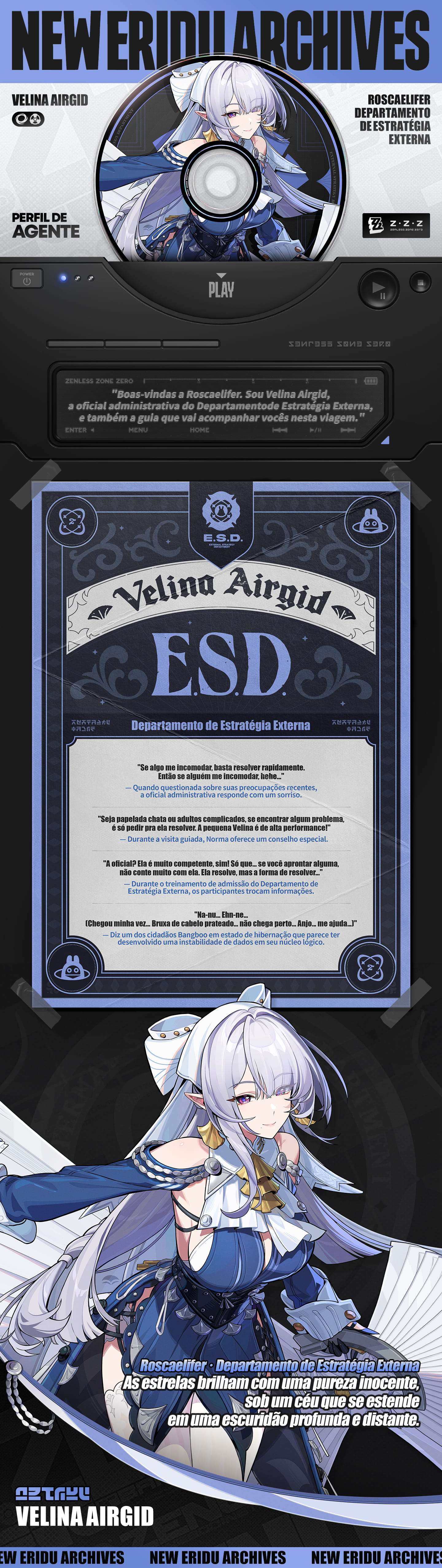 Perfil de Agente | Velina | Site Oficial de Zenless Zone Zero